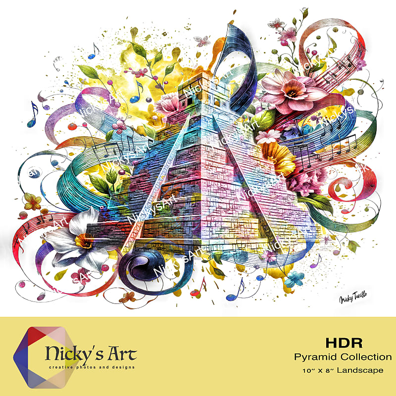 Music Wall Art Pyramid Collection: Vibrant HDR Landscape | Reverb