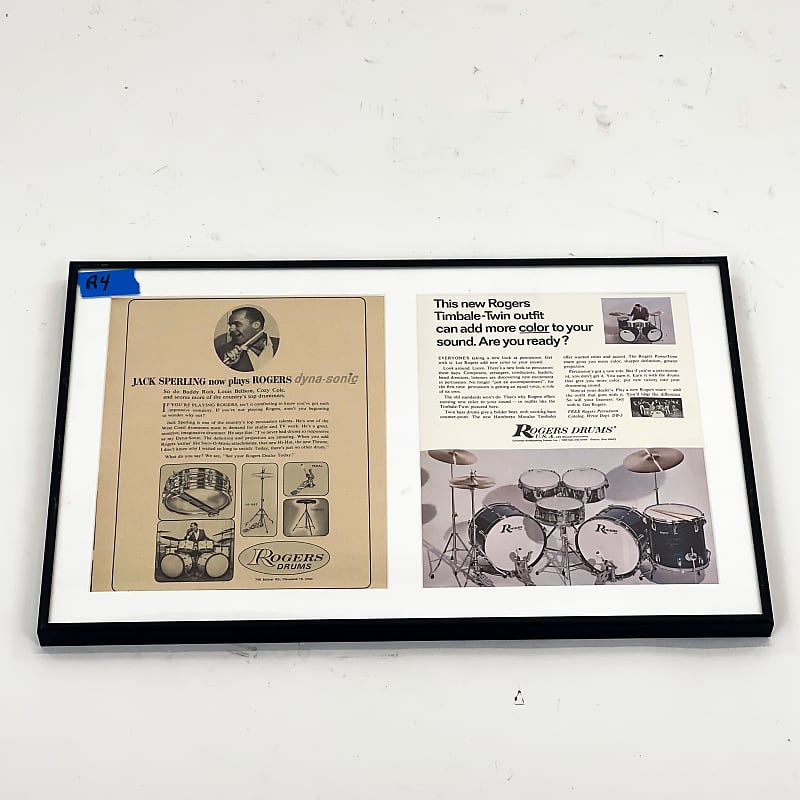 Rogers 2 Original Rogers Print Ads 1950s - glass front frame | Reverb