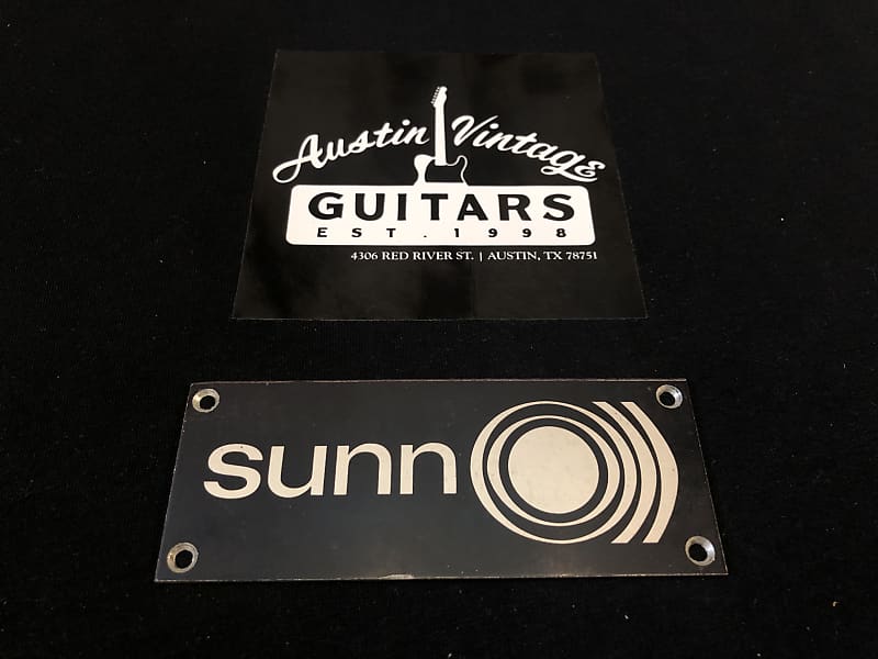 Sunn Badge Black/White Vintage | Reverb