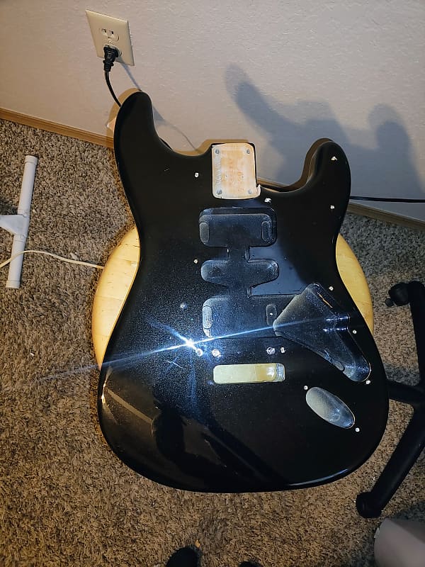 Fender Squire Stratocaster - Full Thickness in Black Diamond | Reverb