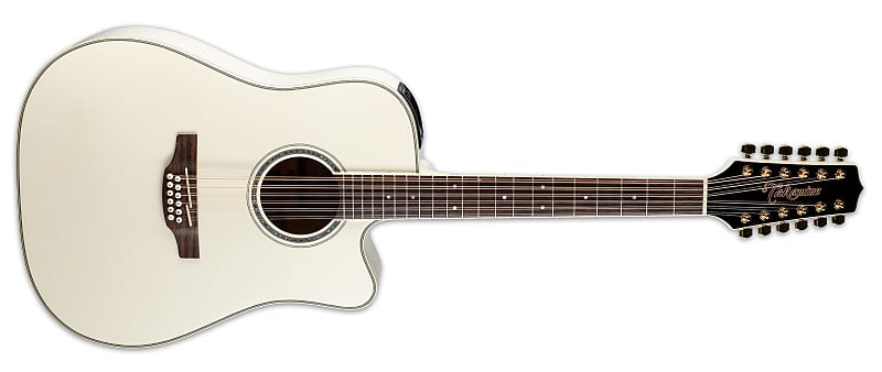 Takamine White 12 String Acoustic Electric Dreadnought | Reverb