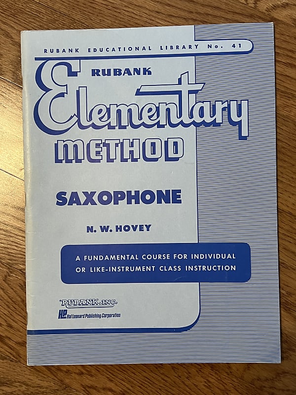 Hal Leonard Rubank Elementary Method for Saxophone 1984 | Reverb
