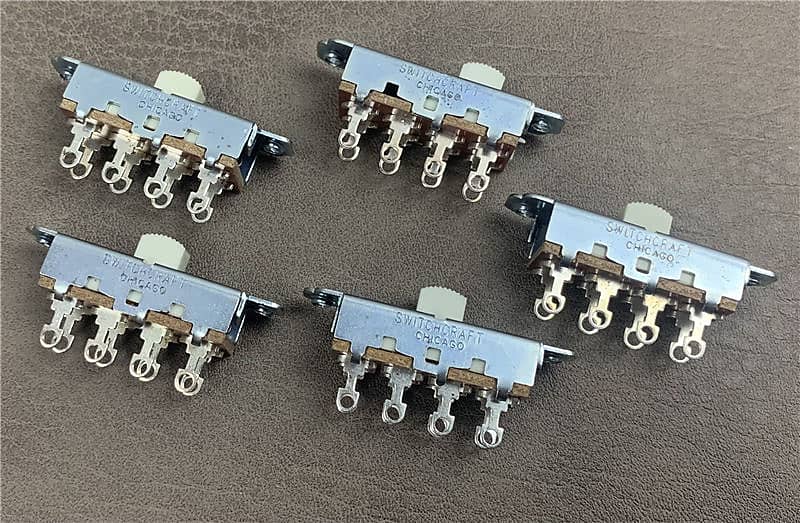 5 PCS Switchcraft White 3-way Slide Switch for Fender | Reverb UK