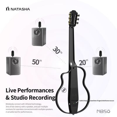 Natasha Bamboo Smart Guitar NBSG (Natural) - Nylon Wireless | Reverb