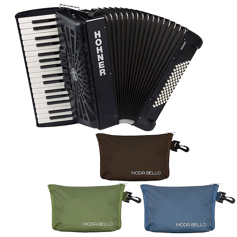 Hohner Bravo III 72 BLK + Rain Cover Set [Rainy Day Accordion | Reverb