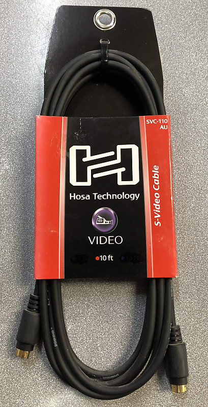 Hosa SVC-110AU S-Video Cable with Gold Plug - 10 Feet | Reverb