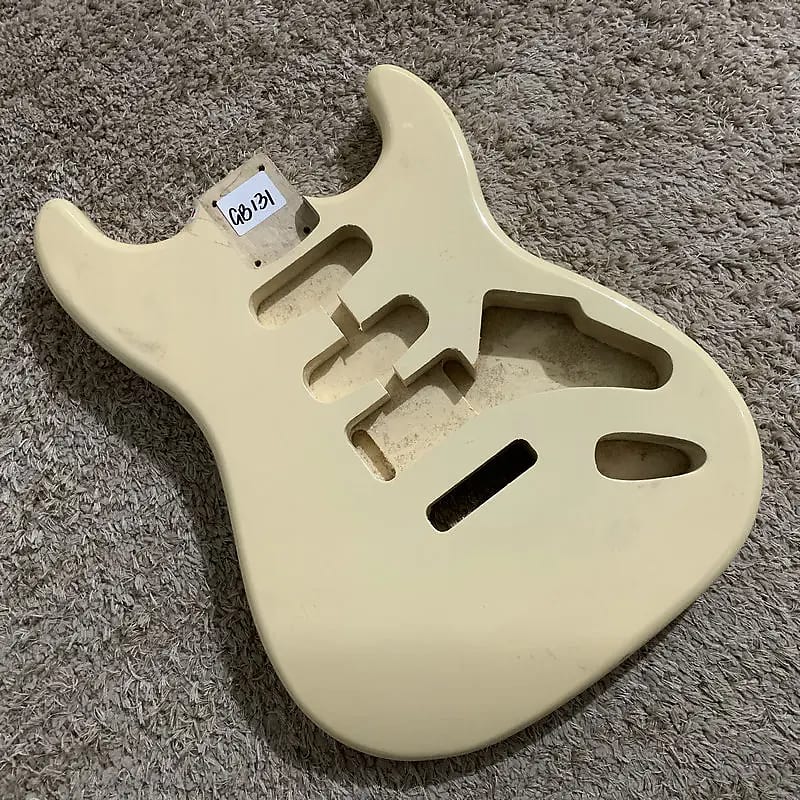 Cream HSS Guitar Solid Basswood Stratocaster Strat Style Body | Reverb