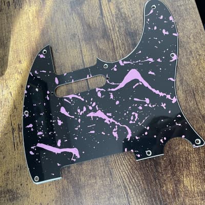 Fender Telecaster Pink Splatter Pickguard (Custom) | Reverb