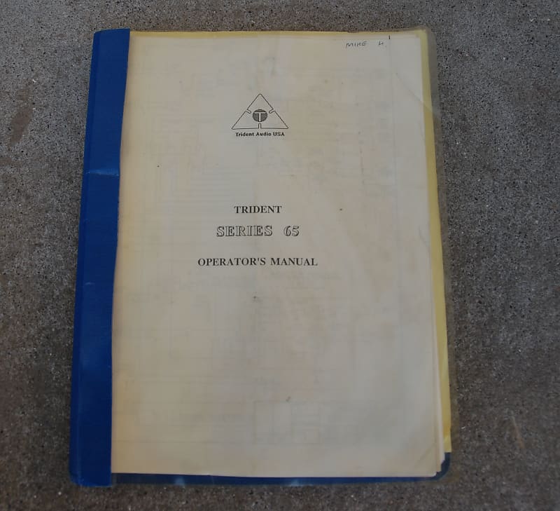 TRIDENT Model 65 Service Manual | Reverb