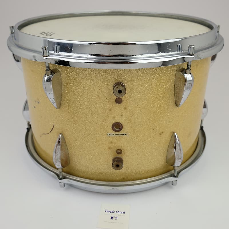 Trixon Luxus 13" x 9" Tom silver / ginger sparkle 1960's | Reverb