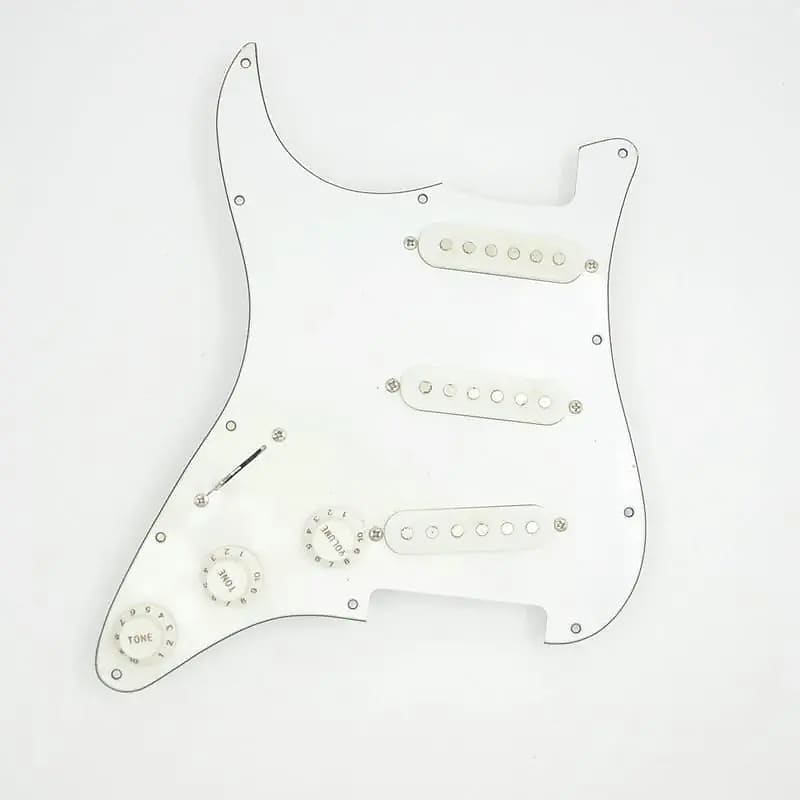 White Left Handed Stratocaster Strat Style Guitar Loaded | Reverb