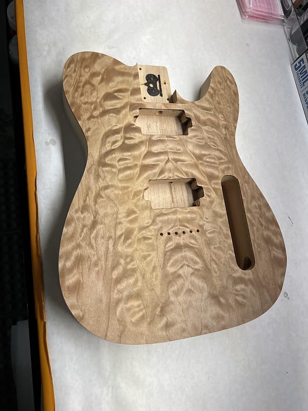 Tele Body Unfinished 5a Quilted Maple top!! | Reverb