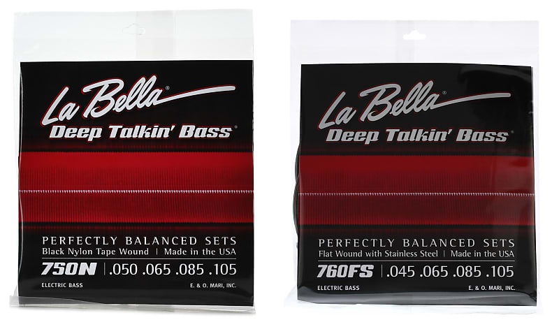 La Bella 750N Deep Talkin' Bass Black Nylon Tapewound Bass | Reverb