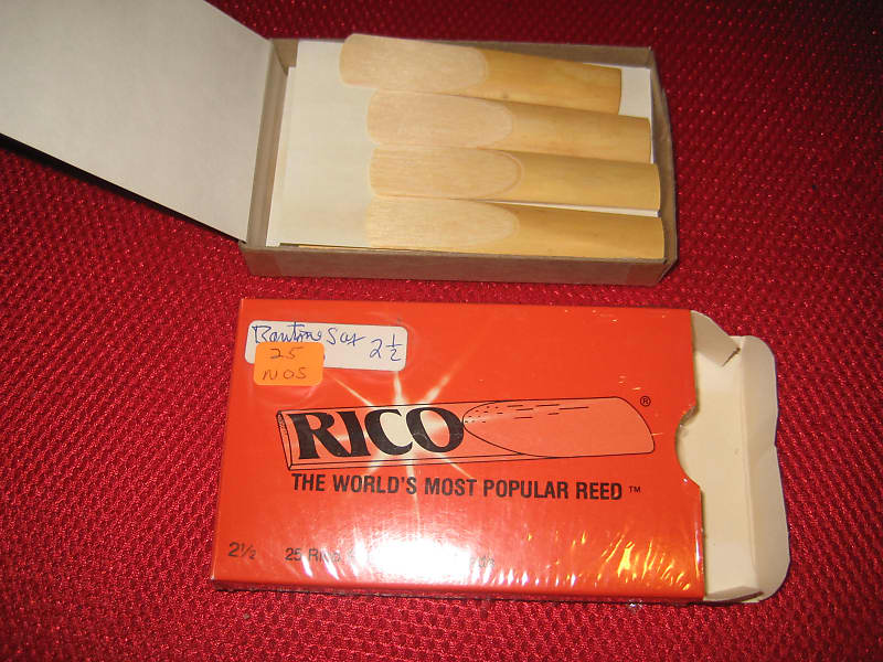 Rico Baritone Sax Reeds 2 1/2 Box of 25 | Reverb