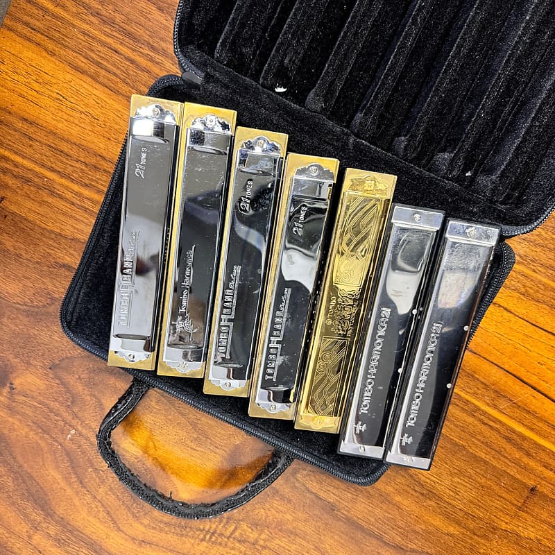 Tombo "Tremolo" 7 Harmonica Set w/case | Reverb