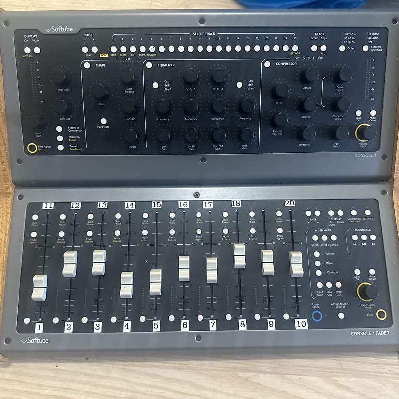 Softube Console 1 MKII and Fader Bundle with Wood Rack | Reverb