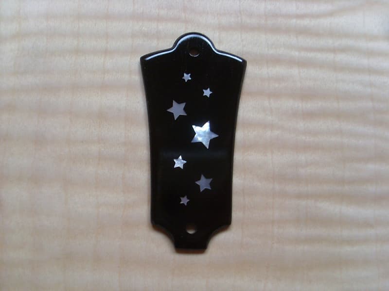 Custom Ebony Truss Rod Cover fits Guild style guitars, White | Reverb