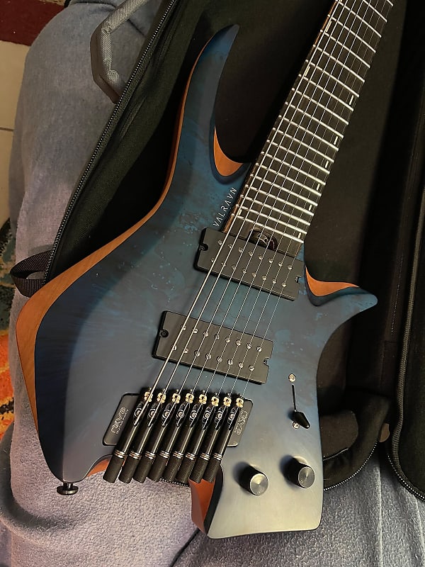 Valravn 8 String Headless Guitar 2022 Blue Ukraine Custom | Reverb