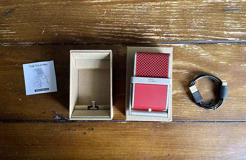 Tula Portable USB-C Microphone with Built-in Recorder - Black | Reverb