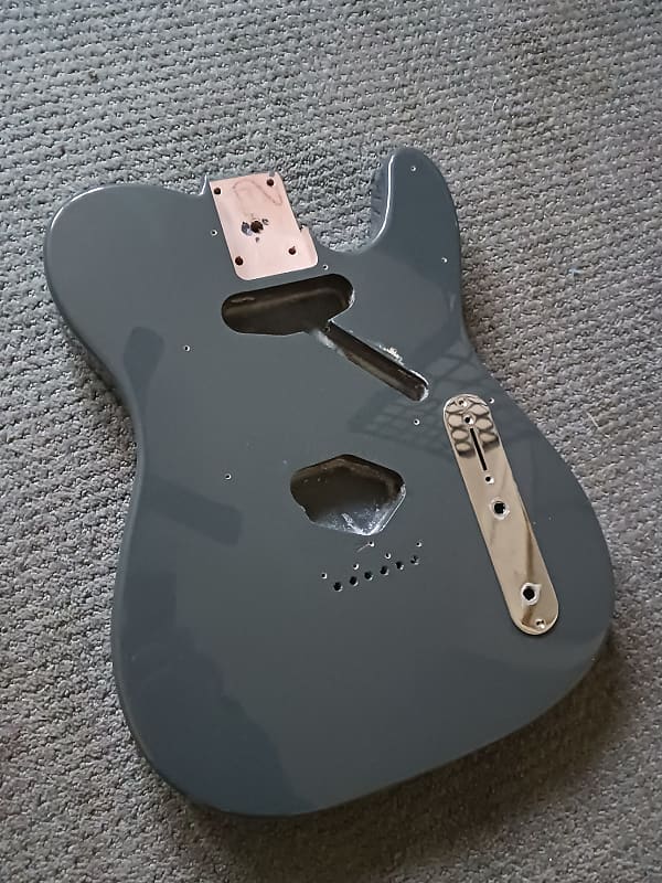Poplar Telecaster Body Grey With Control Plate 3.13 lbs. | Reverb