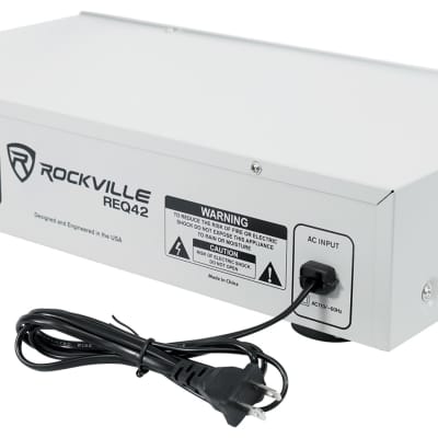 Rockville REQ42-S Silver 19" 2x21 Band Graphic Equalizer | Reverb