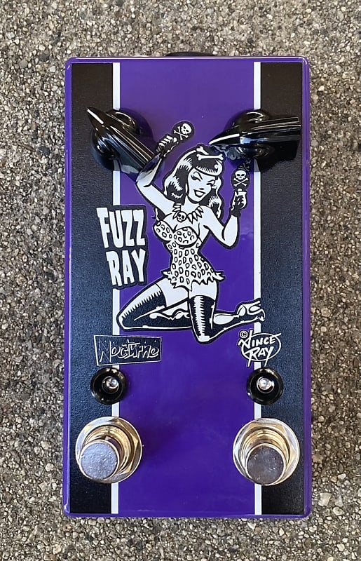 Nocturne Fuzz Ray Effects Pedal- Vince Ray Graphics Purple | Reverb