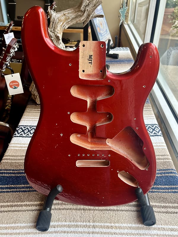 MJT VTS Strat Body 2023 - Candy apple red | Reverb