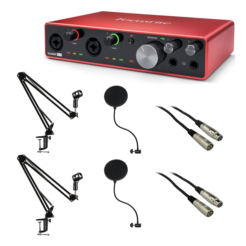 Two-Person Podcast System with Focusrite Scarlett 8i6 3rd Gen | Reverb