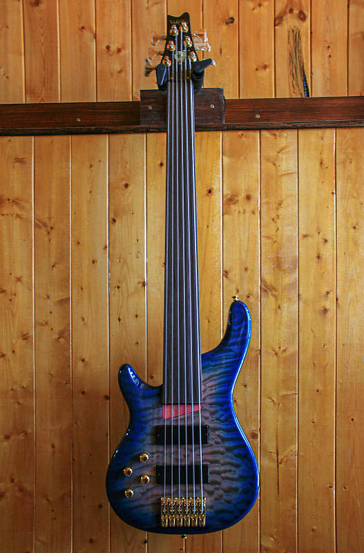 AIO Wolf KTB-6 6 String *Left-Handed *Fretless Bass - Blue | Reverb