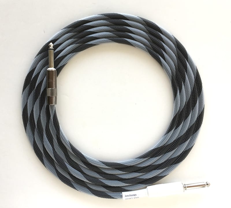 10 ft. Hand Made Guitar Cable, Silent Plug, Monochrome | Reverb