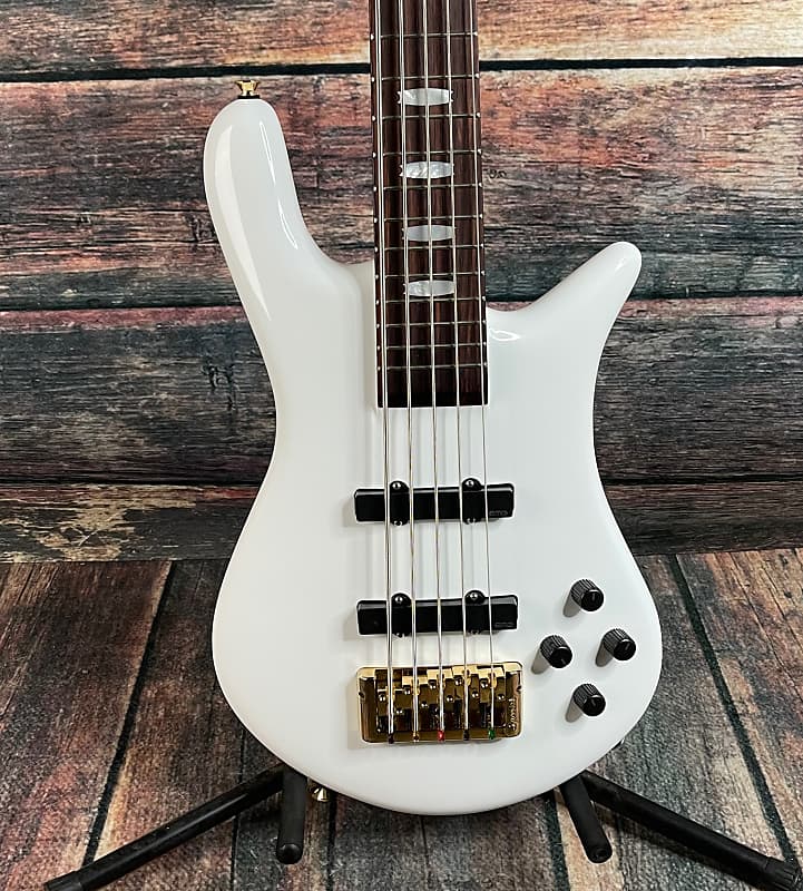 Spector Euro 5 Classic 5 String Electric Bass Guitar- White | Reverb