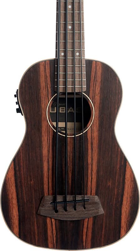 Kala Striped Ebony 4-String Acoustic-Electric U-BASS, Striped | Reverb