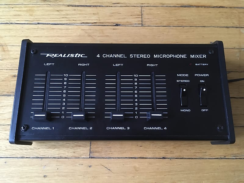 Realistic (Radio Shack) 4 Channel Stereo Microphone Mixer | Reverb
