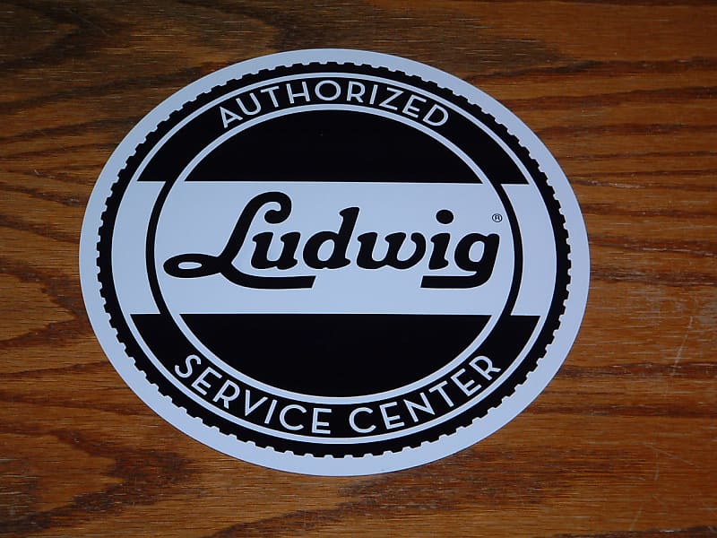Ludwig Metal wall sign 8" diameter....White | Reverb