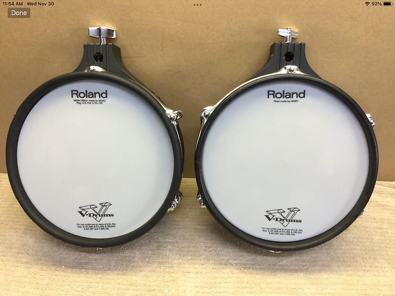 Set of 2 Roland PD-105BK V-Pad 10" Dual Trigger Mesh Drum Pad | Reverb