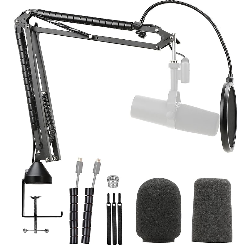 Sm7B Boom Arm With Pop Filter - Upgraded Heavy Duty Mic Stand | Reverb