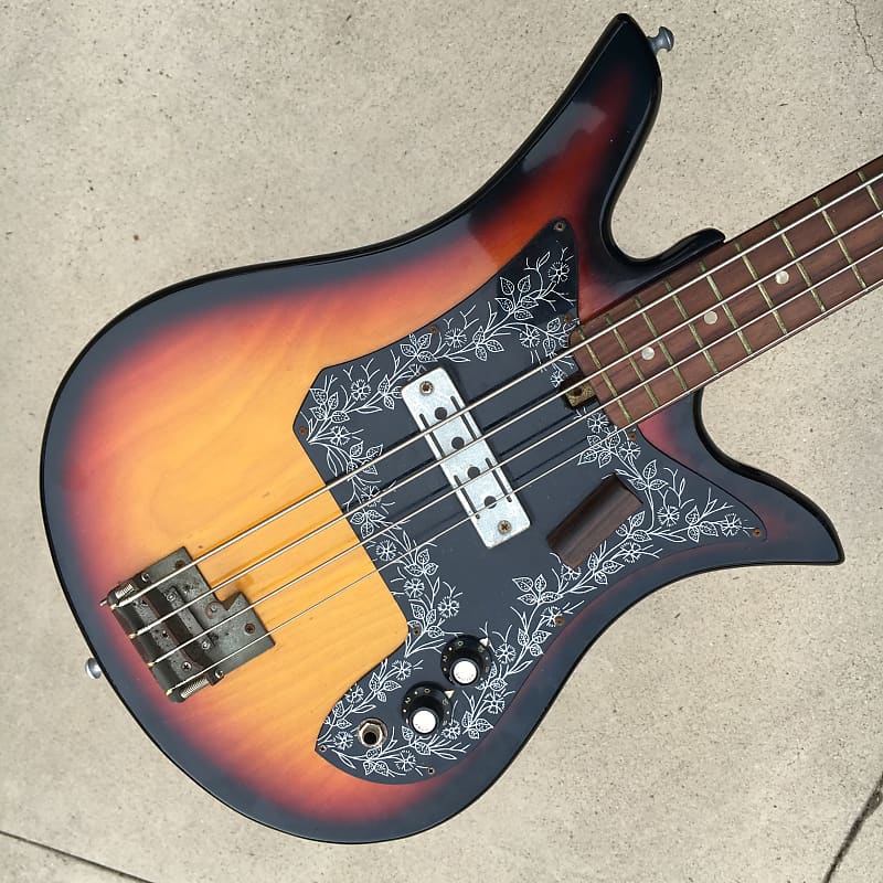 Kay EB-110 sunburst bass 1965 Teisco Del Ray | Reverb