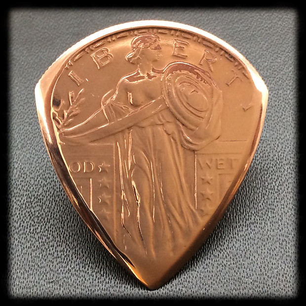 Handmade Guitar Plectrum, Pick. Golden State Mint, Standing | Reverb