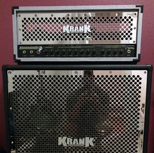 Rare low-serial numbered Krank Krankenstein 60W amp with 4x12 | Reverb
