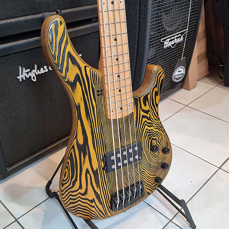 Sandberg Basic5 2017 Zebra Yellow Bass Guitar Reverb