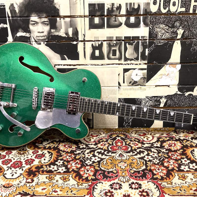 Alden AD Western Star Semi Acoustic Guitar Green Sparkle | Reverb UK