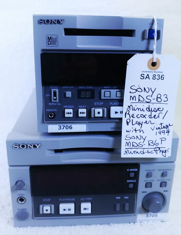 Sony MDS-B3 MINIDISC Recorder Player-(NON-WORKING) w/MDS-B6P | Reverb