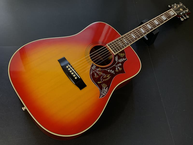 Morris WH-20 Dreadnought Used Acoustic Guitar Cherry Sunburst | Reverb
