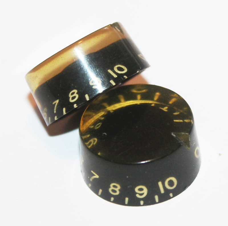 Vintage 1970's Gibson Speed Knobs Black SG Les Paul Custom | Reverb