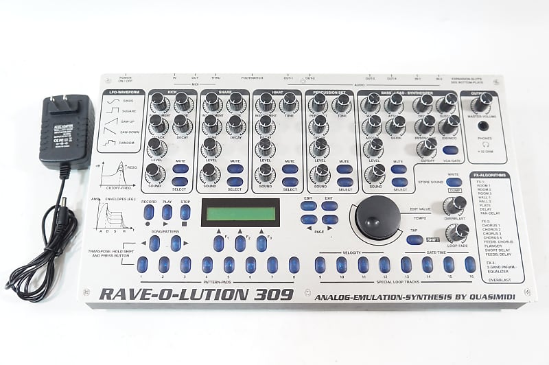 Quasimidi Rave-O-Lution 309 Synthesizer Drum Machine | Reverb
