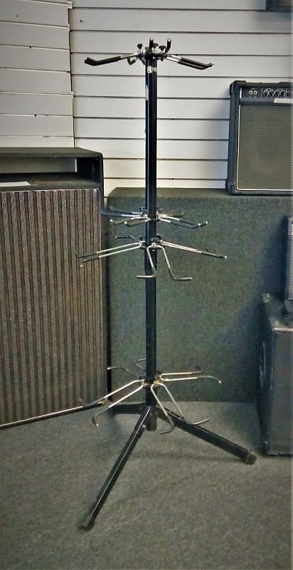 MPM Music 66" Guitar Retail Display Rotating Stand Black | Reverb