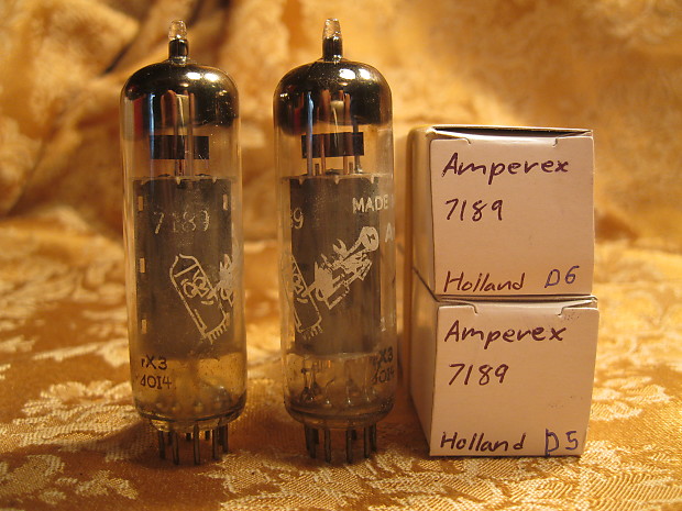 Vintage Matched Pair Hammond Amperex 7189 EL84 6BQ5 Tubes | Reverb
