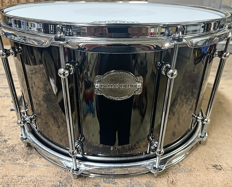 Dallas Drum 14x8 Black Brass snare drum 2024 - black nickel | Reverb