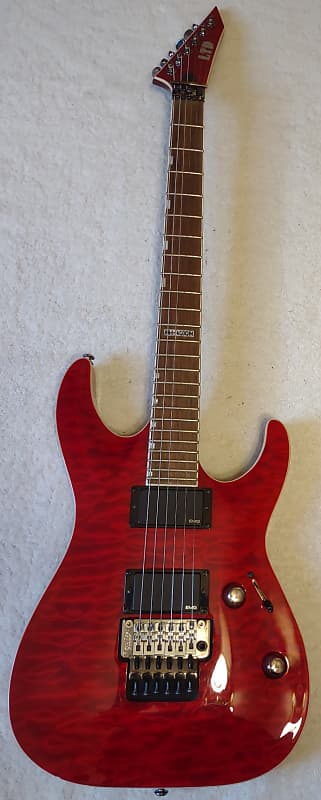 ESP LTD MH-401QM Electric Guitar w/Fitted Hardshell ESP Case | Reverb