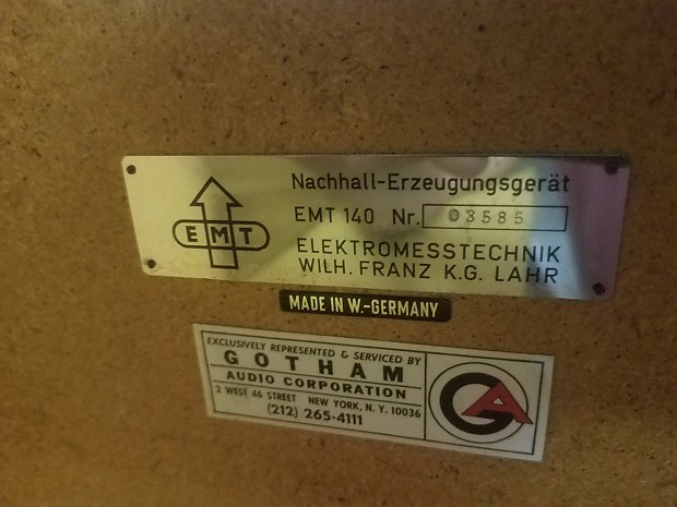 EMT 140 Plate Reverb | Reverb